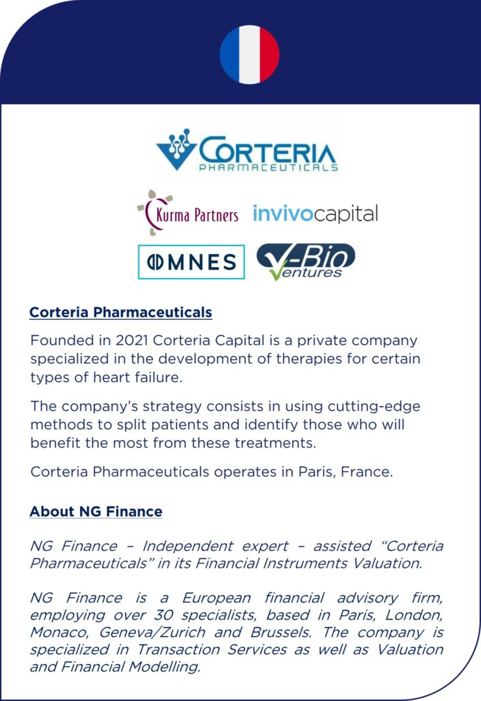 NG Finance a assisté Corteria Pharmaceuticals dans son évaluation d ...